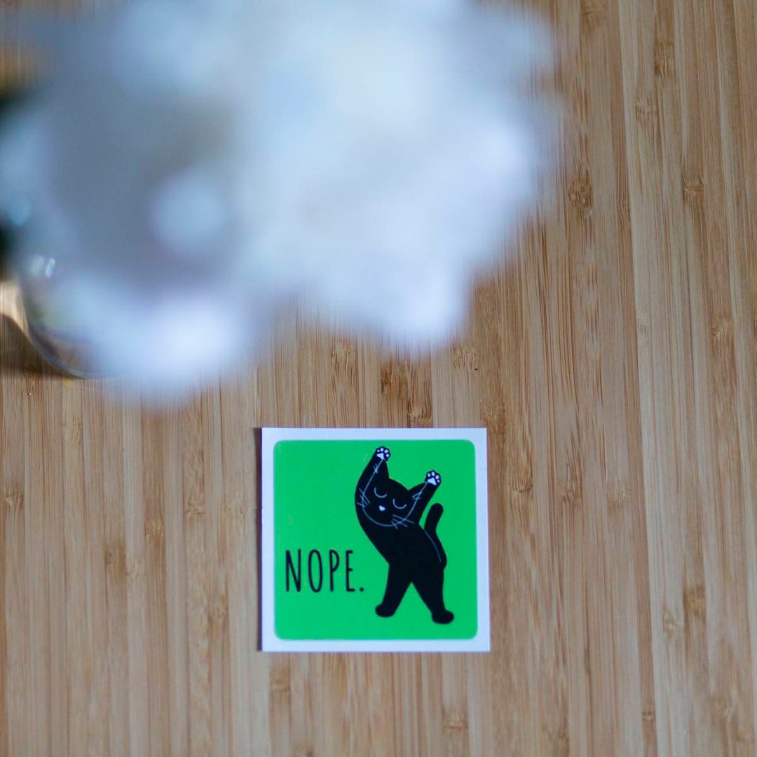 Sassy Cat Sticker | Black Cat, Sassy, Feline, Sticker - Etsy
