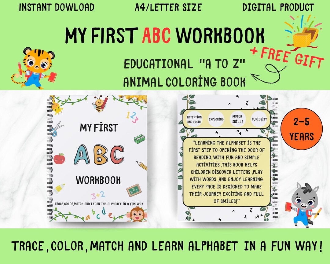 My First ABC Workbook | Alphabet Learning & Letter Tracing | Preschool ...