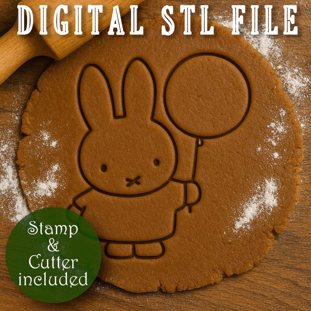 Miffy With Balloon Stl-file - Etsy