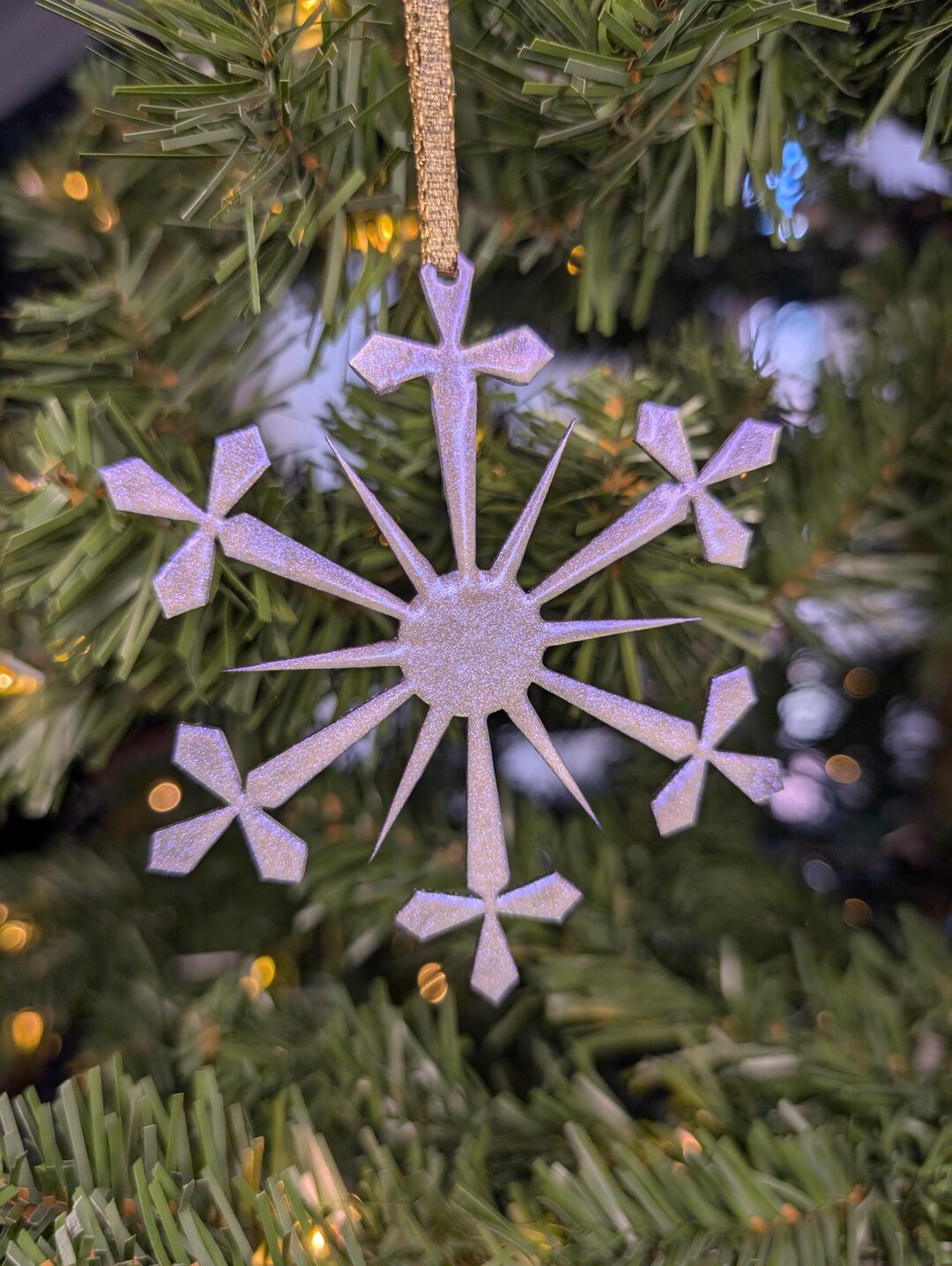 MCM Steel Snowflake Ornament: Handmade Mid-century Christmas Decor - Etsy