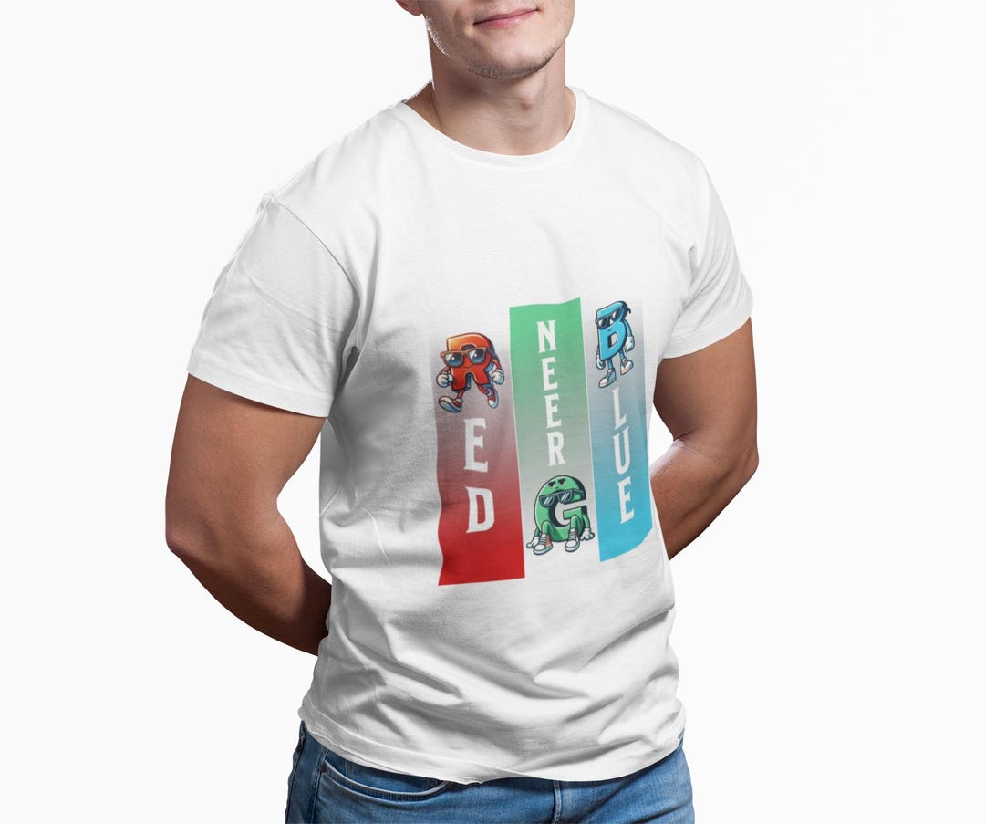 RGB Characters Illustration T-shirt - Etsy