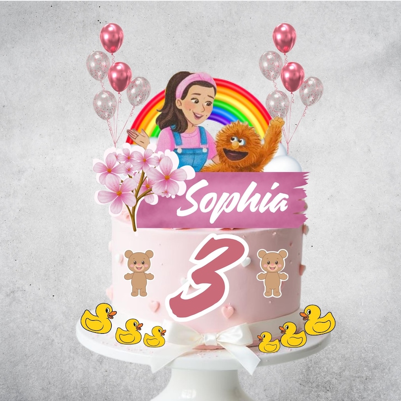 Ms Rachel Birthday Party Bundle | Editable Invitation, Cake Topper ...