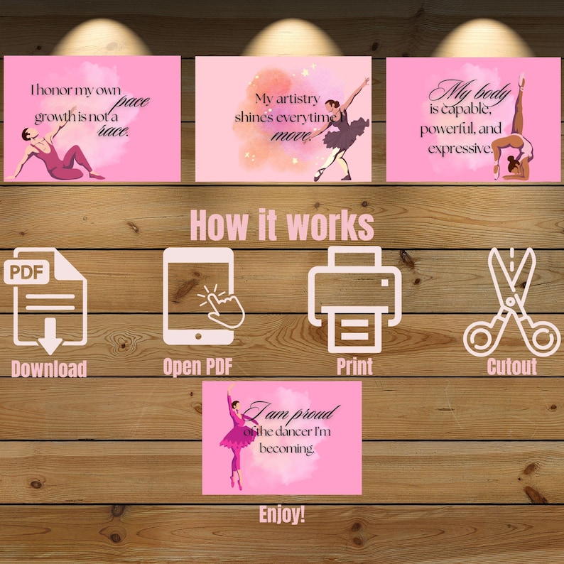 Dance Affirmation Cards | Printable Ballet Motivation (digital Download ...
