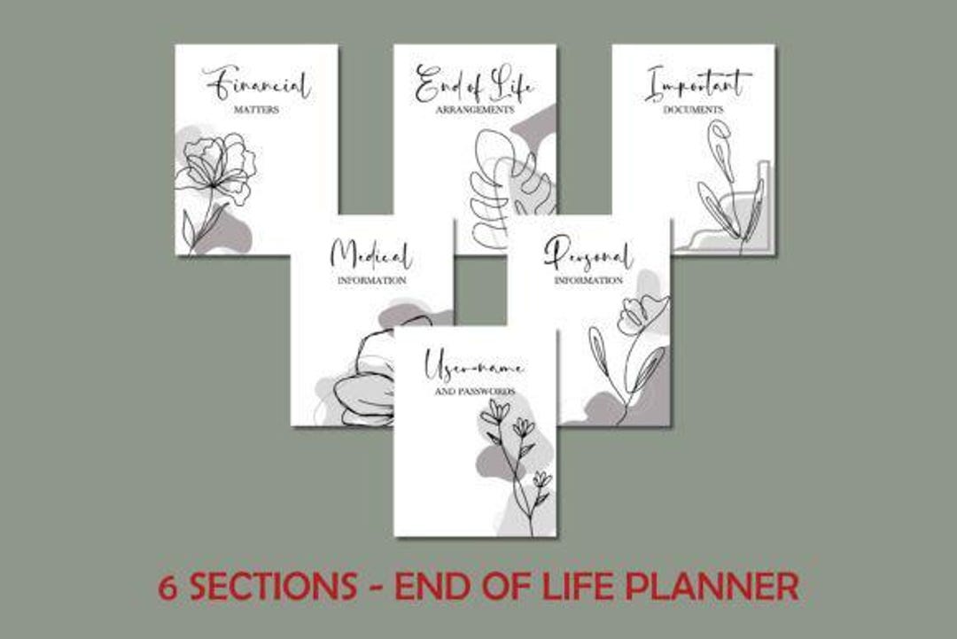 End of Life Planner Printable | 100-page Estate & Medical Organizer ...