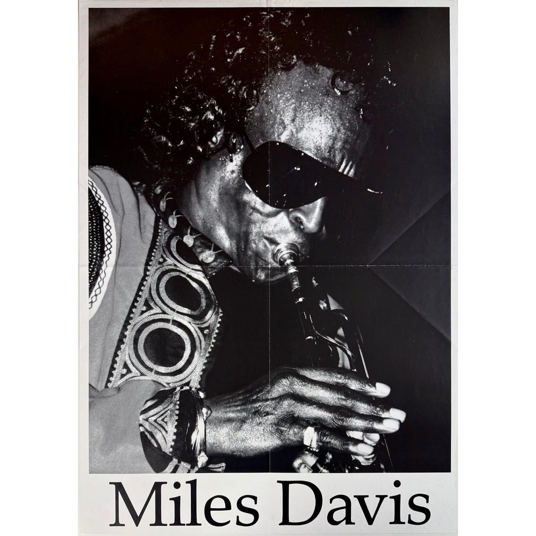 Original Poster - 1980s - Miles Davis - Etsy