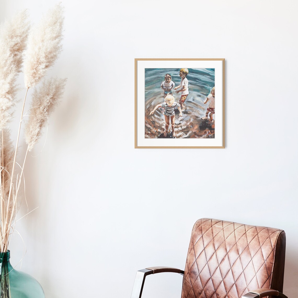 Summer Oasis Giclée Art Print, Children Playing in Water - Etsy