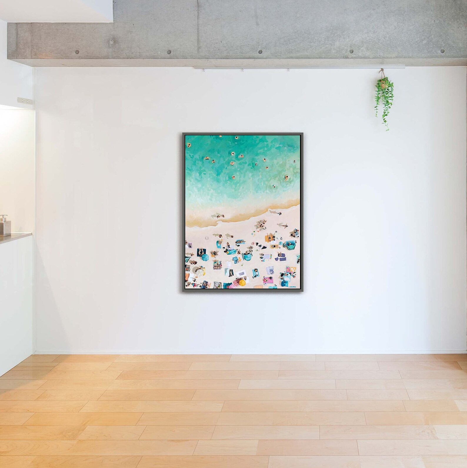 Aerial Beach Painting, Original Artwork, Art for the Home, Large Beach ...