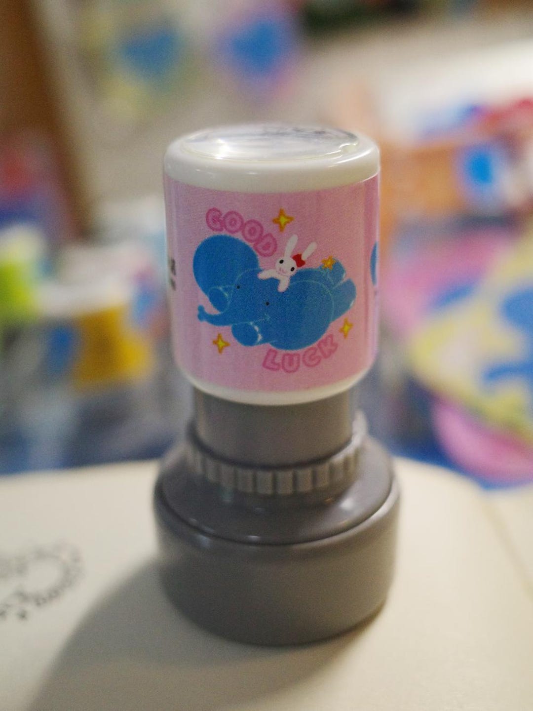 Good Luck Stamp, Cute Elephant Stamp, Journal & Planner Stamp - Etsy
