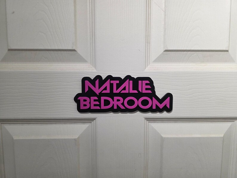 Personalised Demon Hunters Huntrix Name Sign Gaming Bedroom Door Plaque ...