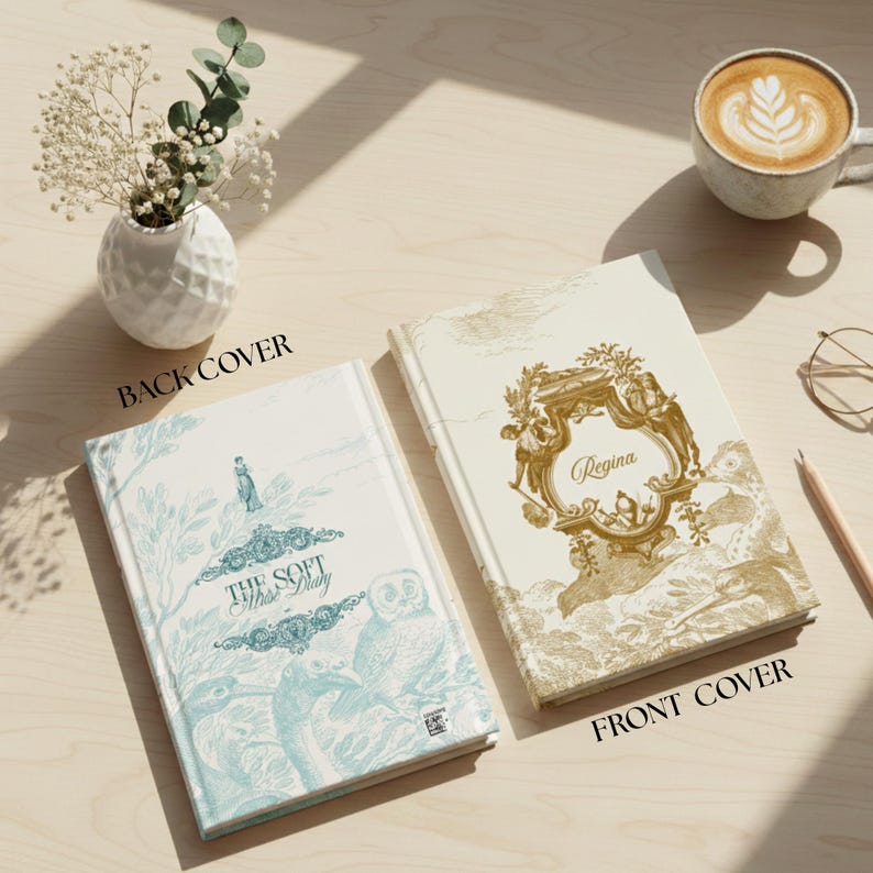 Personalized Notebook Custom Journal | Vintage Victorian Toile Crest ...