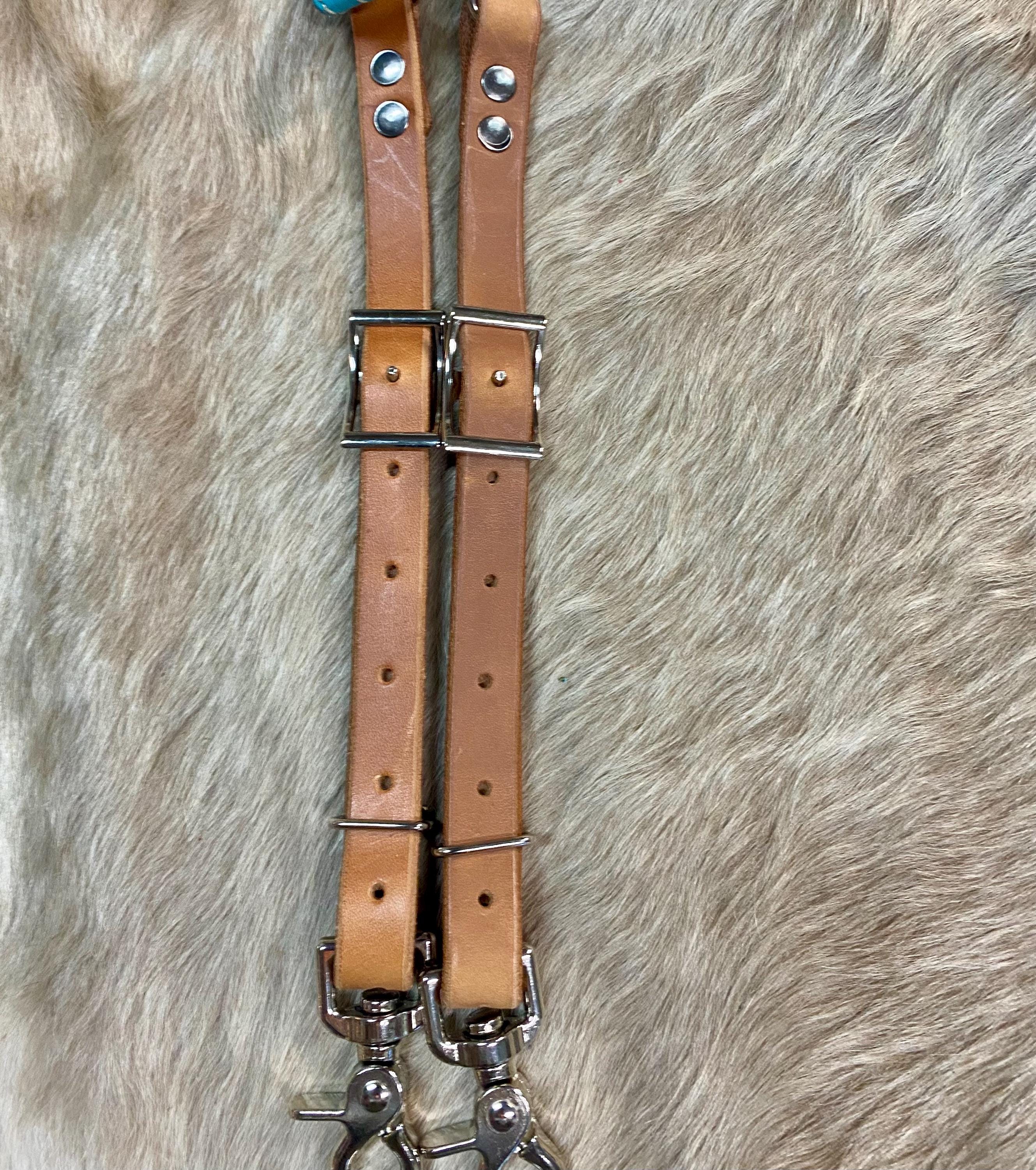 Hand Braided Leather Rein, Single Rein, Barrel Rein, Turquoise, Purple ...