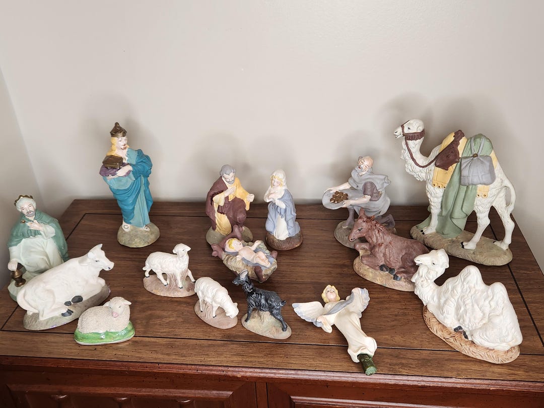 Nativity 14 Piece Ceramic Atlantic Mold From 1970s. Christmas Decor - Etsy