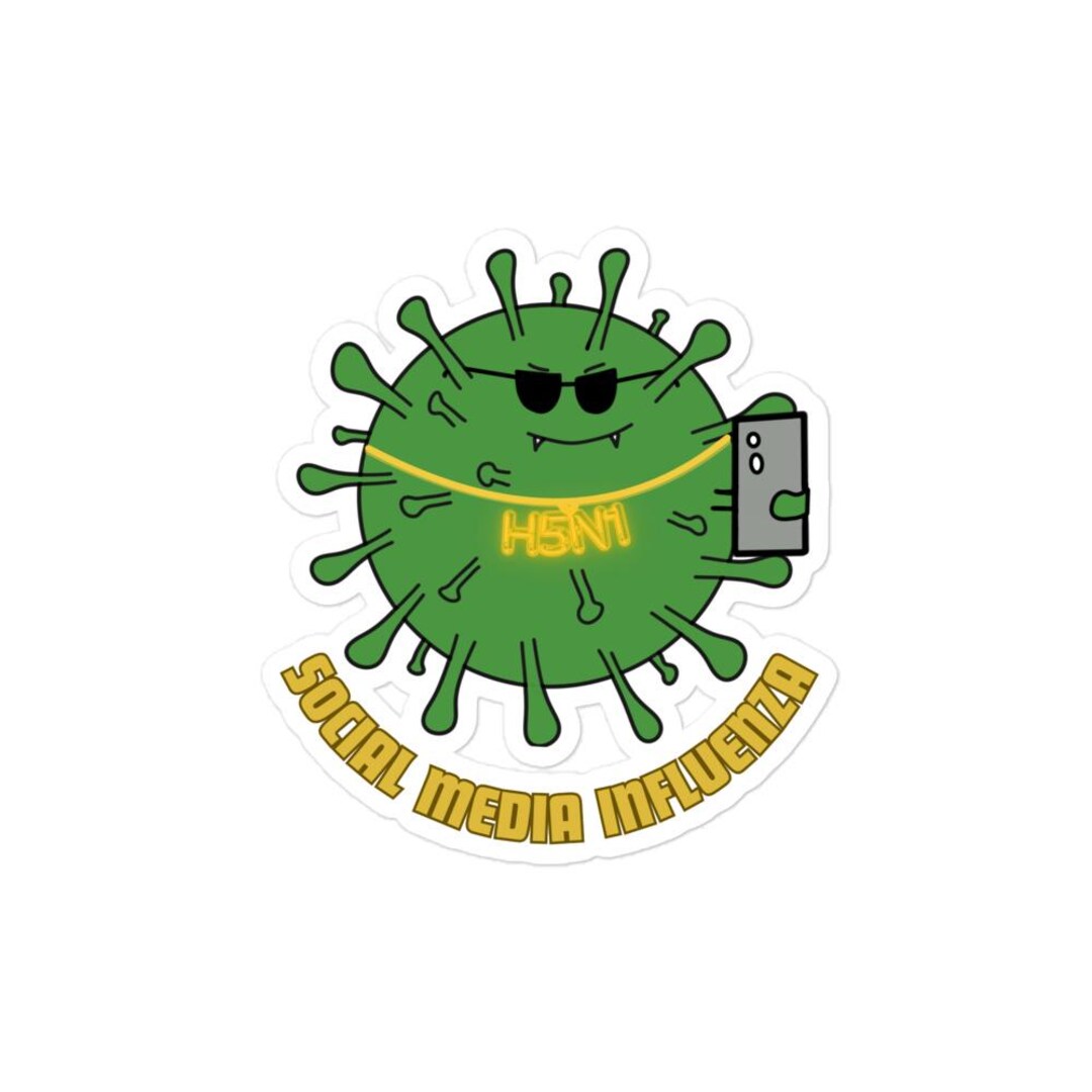 Social Media Influenza Sticker | Infectious Disease Sticker ...