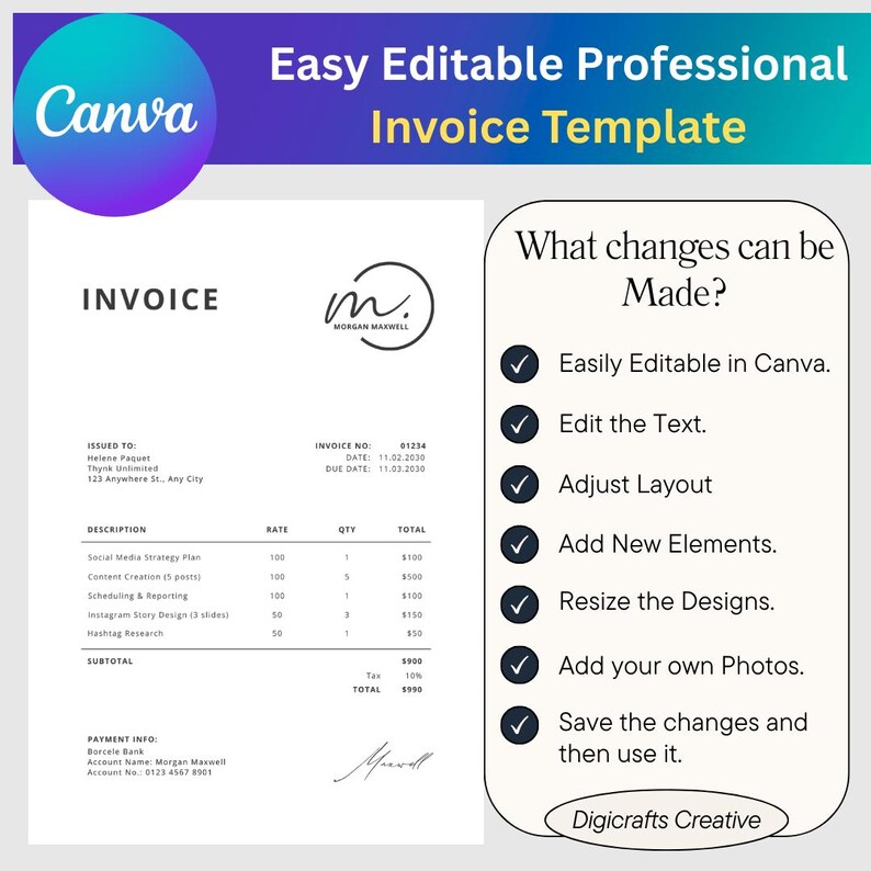 50+ Editable Invoice Templates | Editable Invoice Templates Pack ...