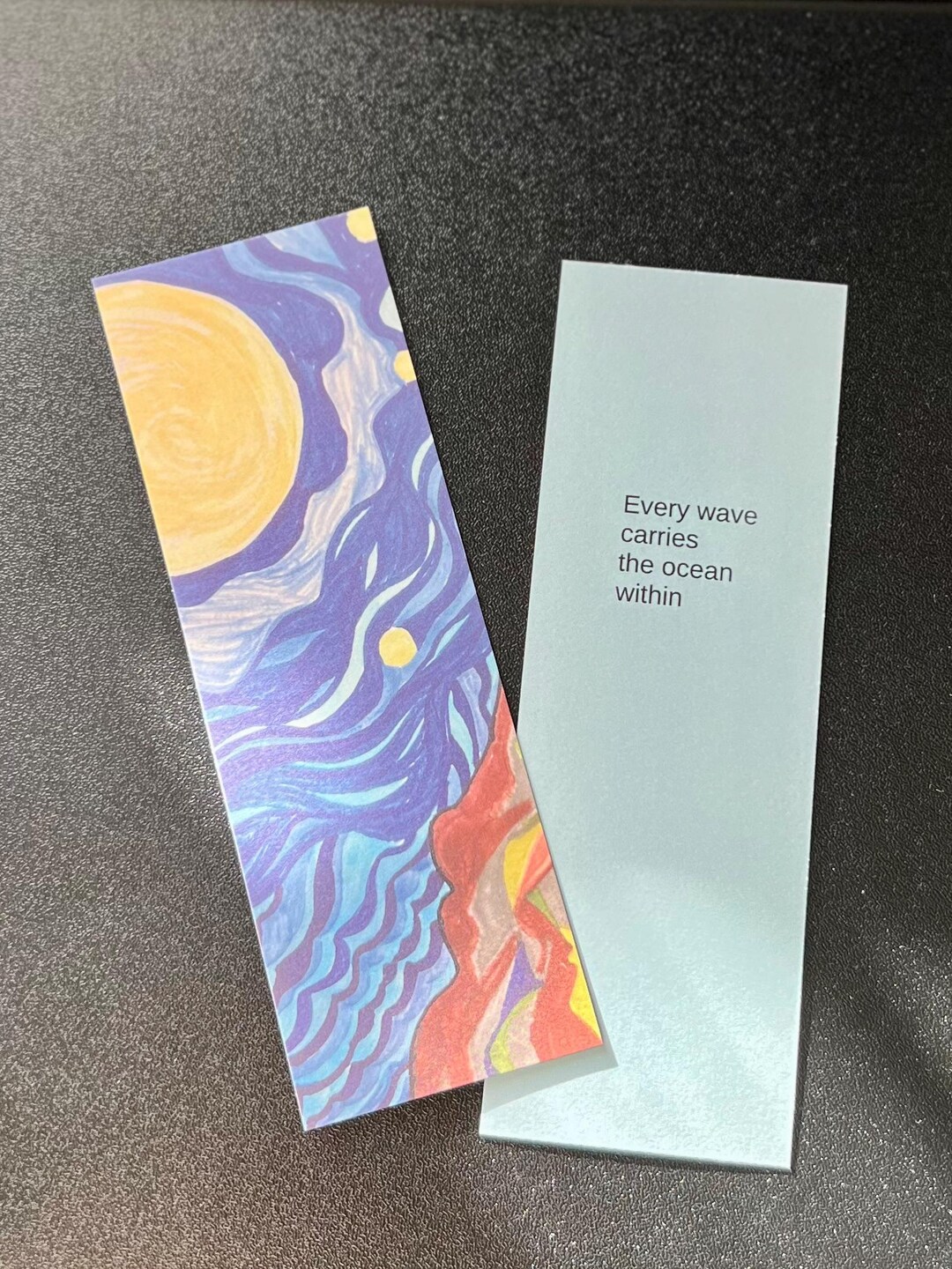 Printed Hand-drawn Abstract Art Bookmark – Bamboo With Inspirational ...