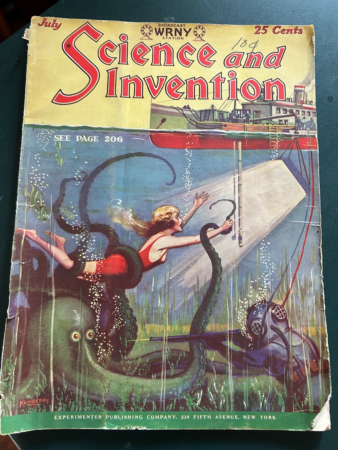 1928 Science & Invention July 1928- Wild Octopus Cover- Metal Emperor ...