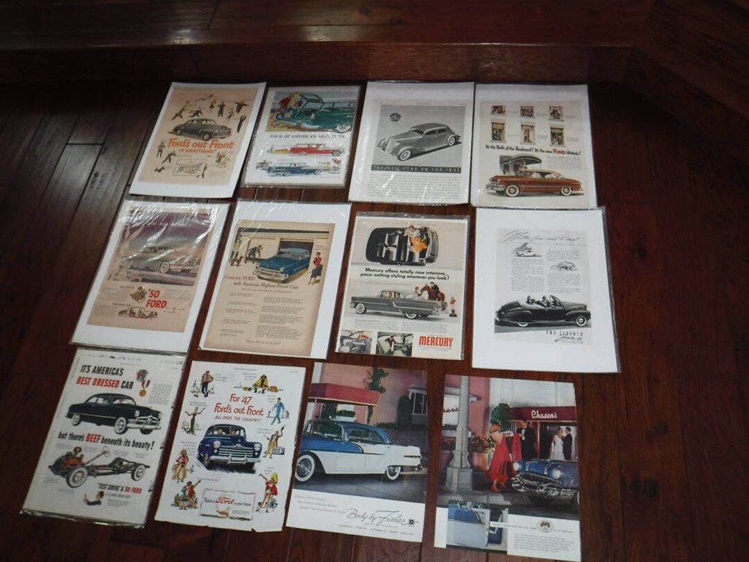 Ford Pontiac Mercury Lincoln Zephyr V-12 Car Advertisements 1930-50's ...