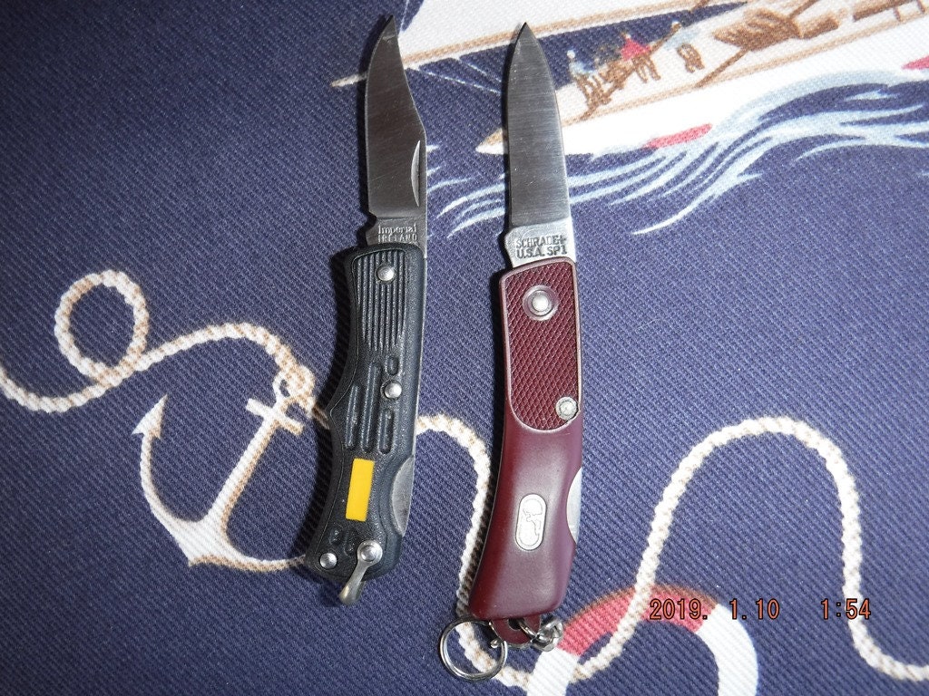 Schrade USA SP1 Nighthawk Knife Maroon and Imperial Ireland Lockback ...