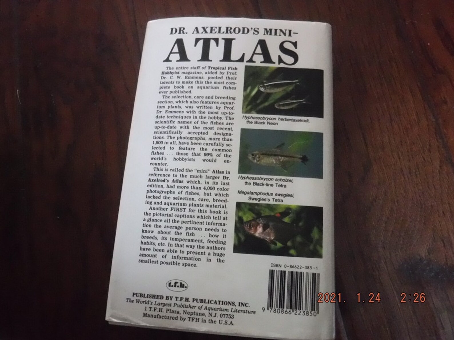 Dr. Axelrod's Atlas of Freshwater Aquarium Fishes 1987 Mini Edition T ...