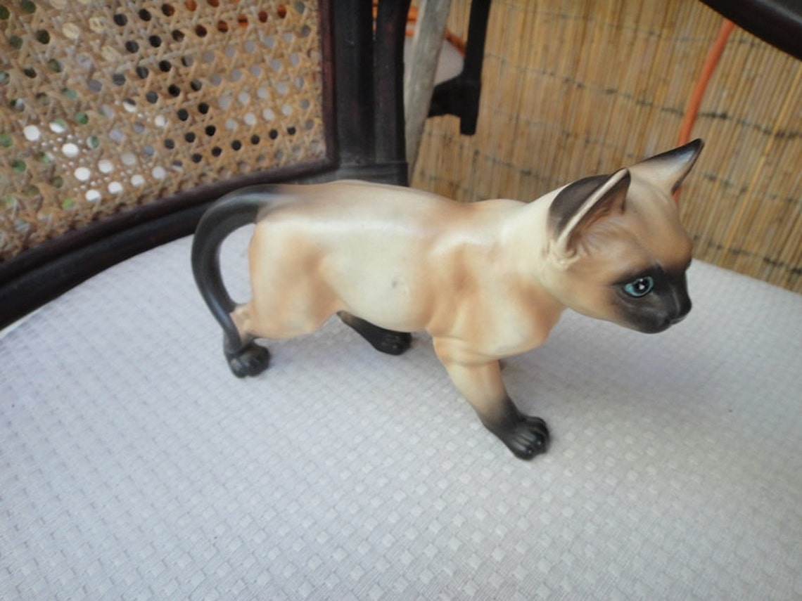 Siamese Cat Figurines Lefton Stamp on Bottom H6537 - Etsy
