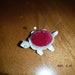 Florenza Turtle Pincushion Nodding Head White With Red Velvet Cushion ...