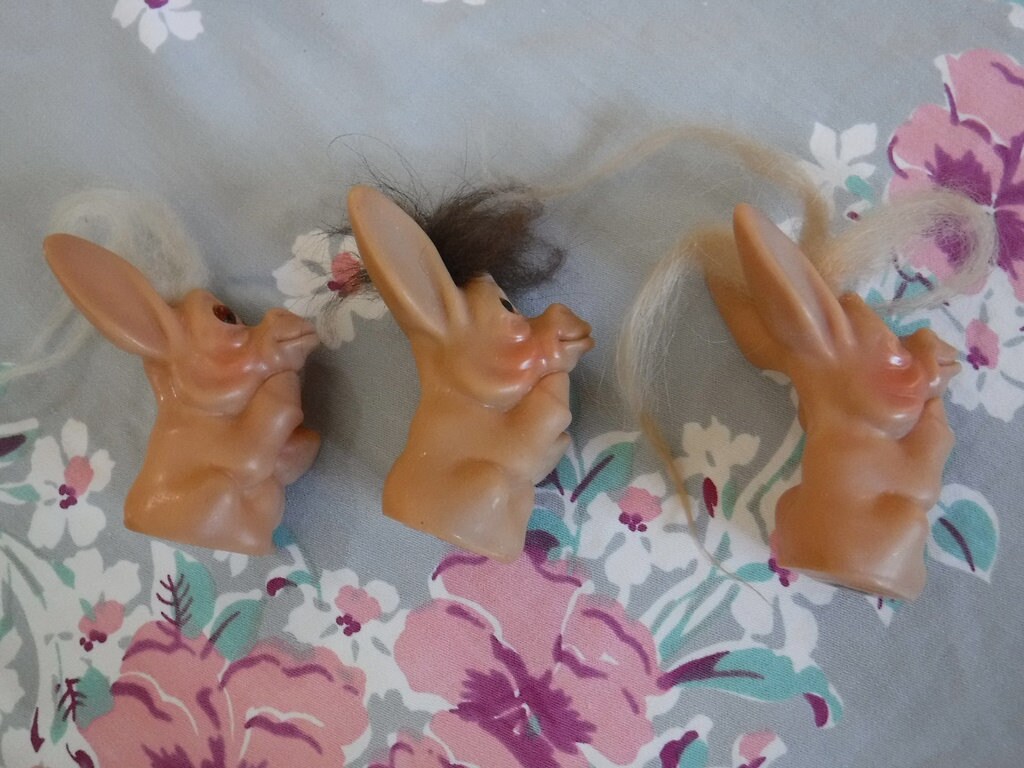 Troll Donkey Finger Puppets 1964 Dam - Etsy