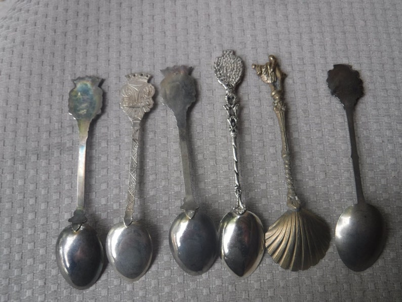 Italy and Spain Vintage Souvenir Spoons Lot of 6 - Etsy