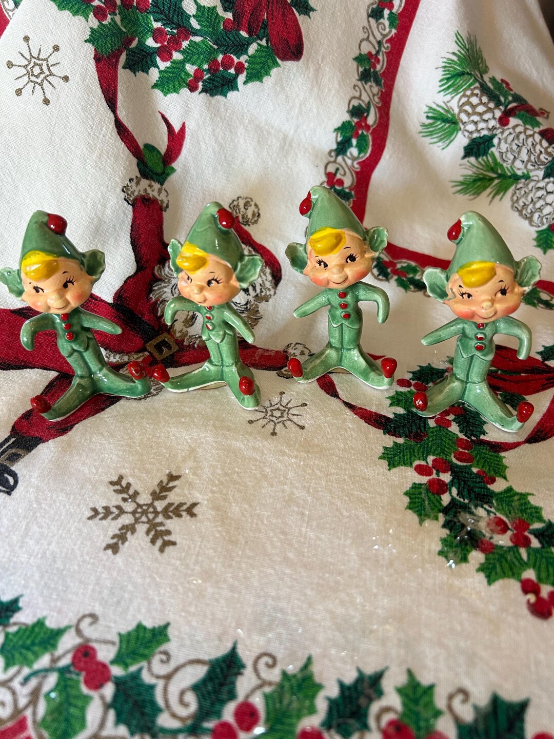 Holt Howard Pixie Elf Place Card Holders 1959 X 4 in Original Box a ...