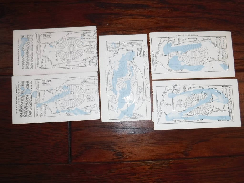 Rose Bowl Ticket Lot 10 Stubs Starting 1968 69 74 75 76 80 85 91 94 and ...