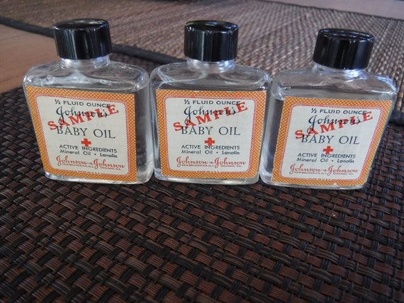 Johnson's Baby Oil Samples Glass Bottles 1/2 Ounces X 3 | Etsy