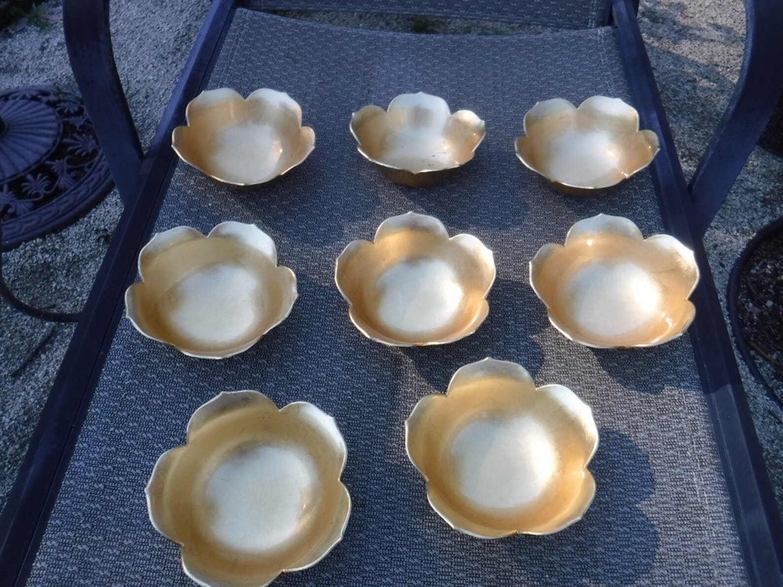 Lacquer Ware Bowls Gold Lot of 8 1960's Japan - Etsy