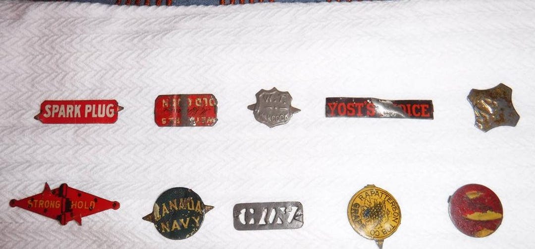 Tobacco Tags/plugs Tin/metal Vintage Lot of 10 - Etsy