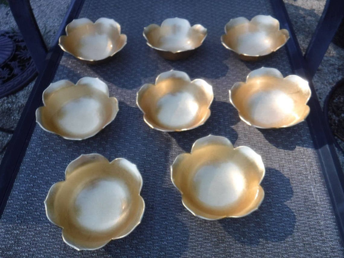 Lacquer Ware Bowls Gold Lot of 8 1960's Japan - Etsy