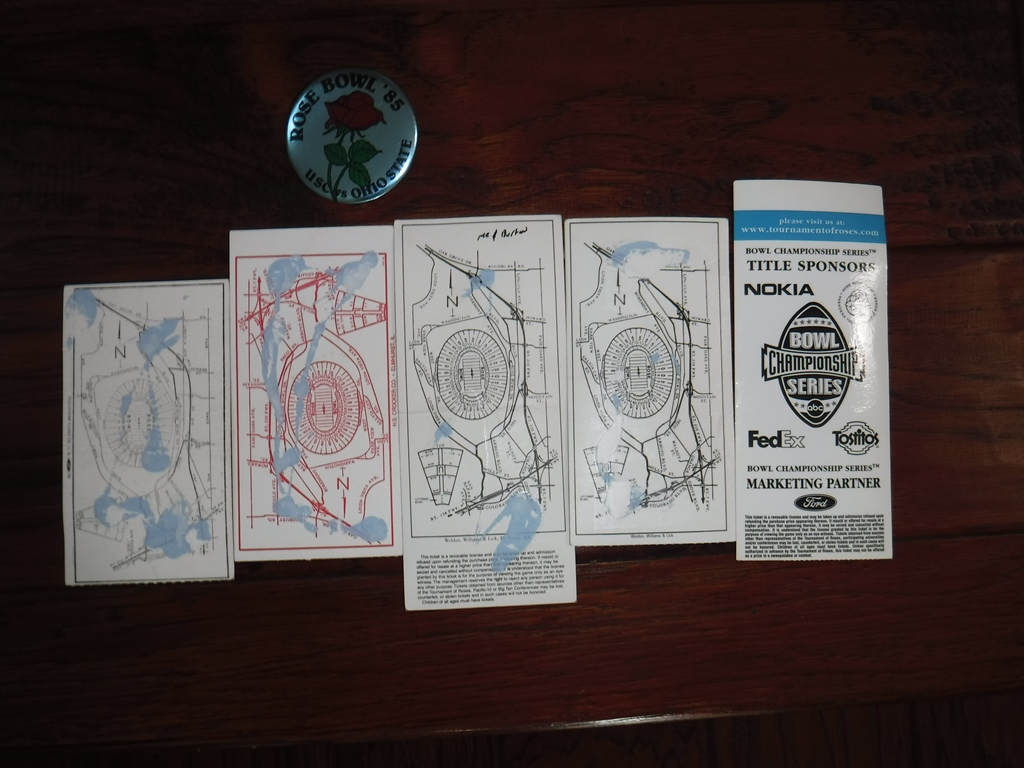 Rose Bowl Ticket Lot 10 Stubs Starting 1968 69 74 75 76 80 85 91 94 and ...