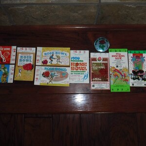 Rose Bowl Ticket Lot 10 Stubs Starting 1968 69 74 75 76 80 85 91 94 and ...