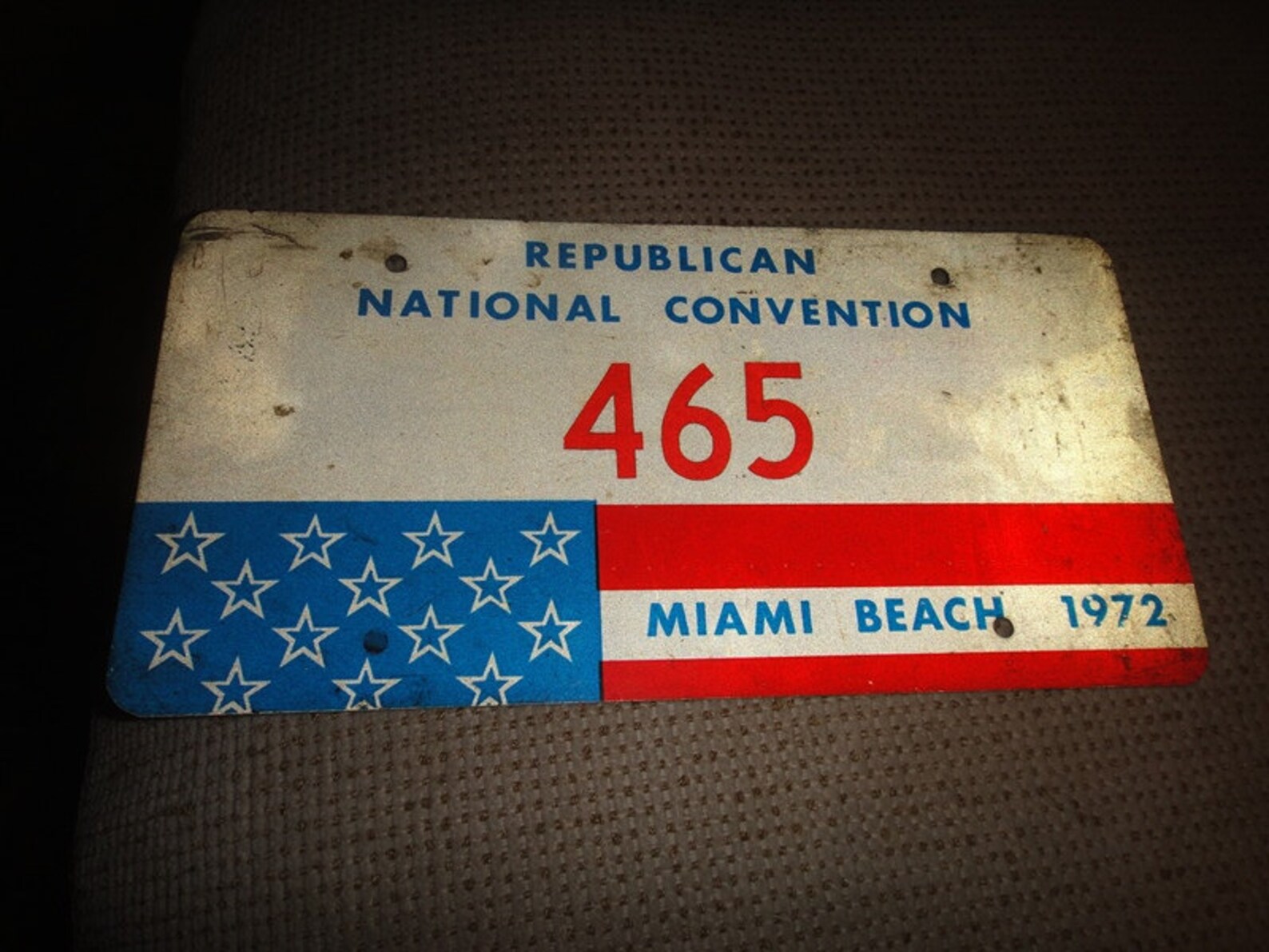 Vtg Republican Convention 1972 Miami Beach License Plate 465 - Etsy