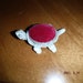 Florenza Turtle Pincushion Nodding Head White With Red Velvet Cushion ...