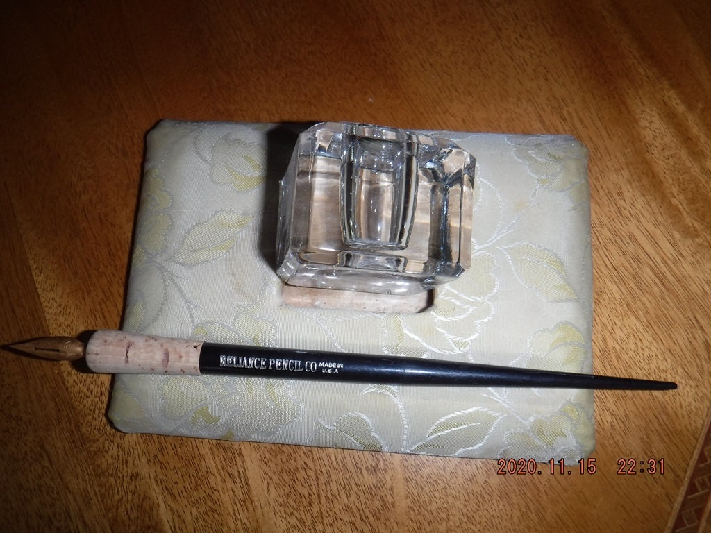 Ink Well Pen and Tray - Etsy