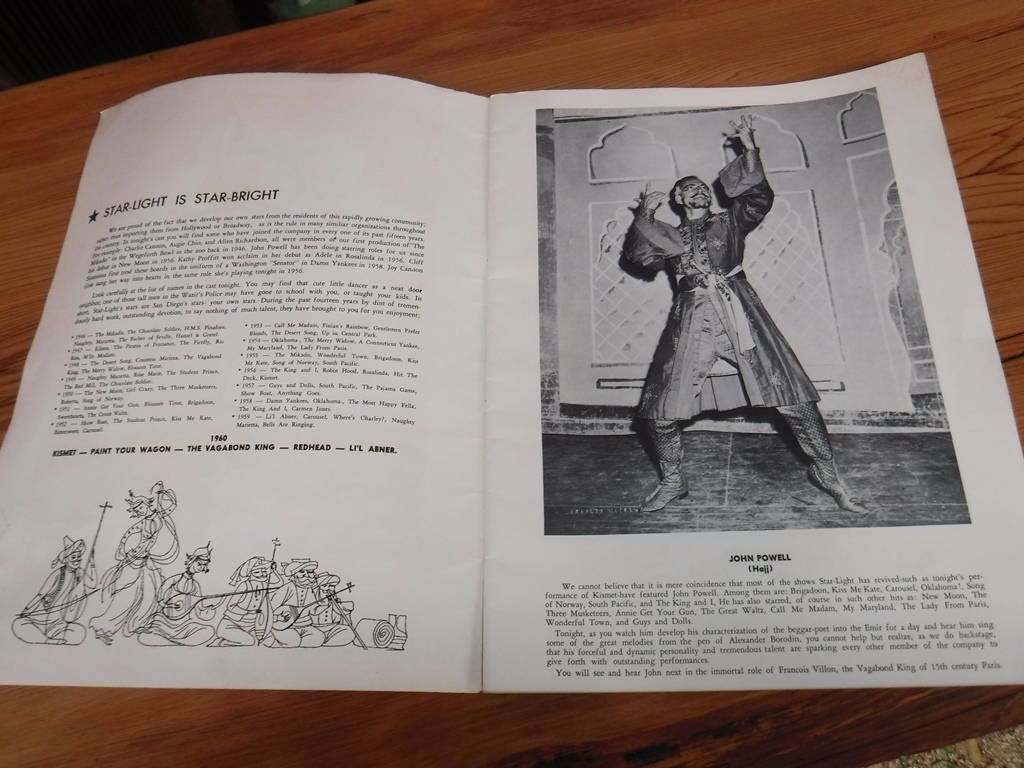 Kismet Program Star-light Balboa Park San Diego CA John - Etsy