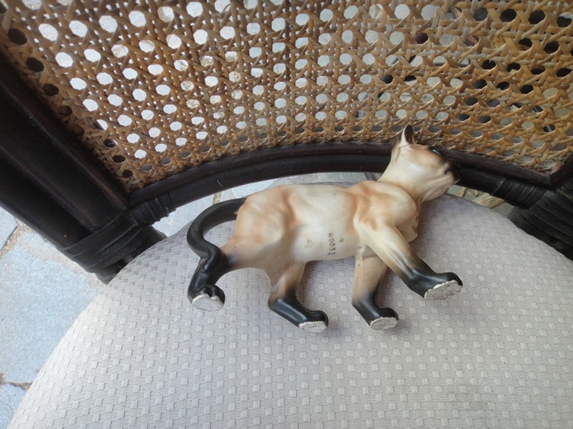 Siamese Cat Figurines Lefton Stamp on Bottom H6537 - Etsy