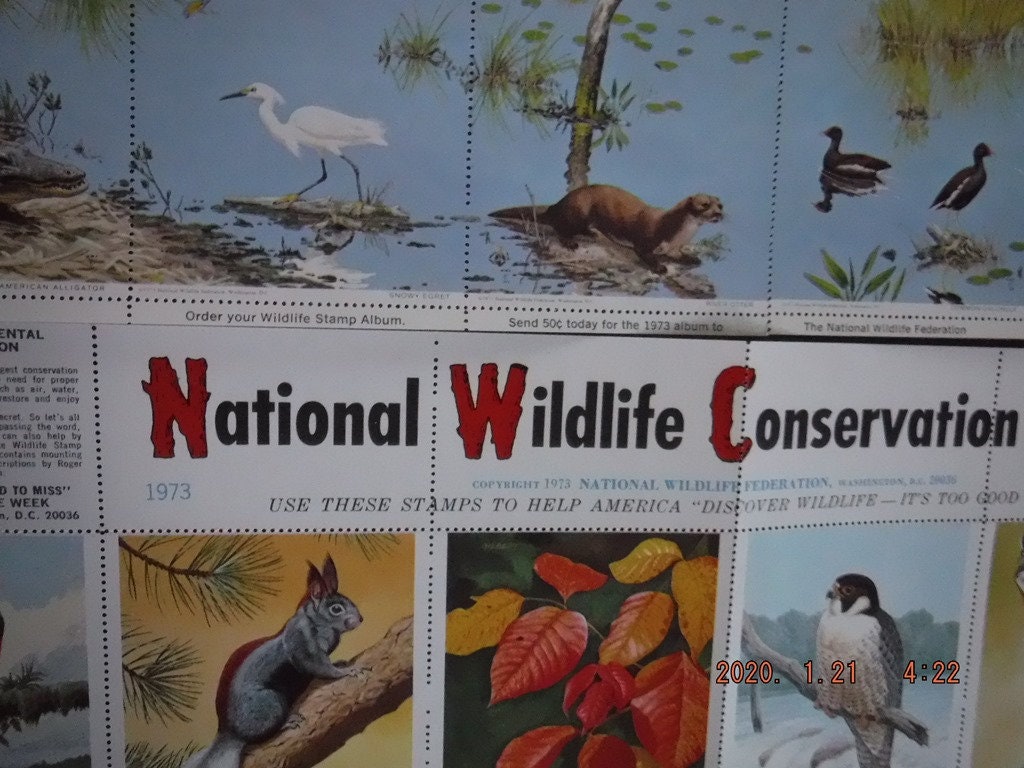 1970's National Wildlife Conservation Stamps 12 Sheets 36 Stamps Each ...