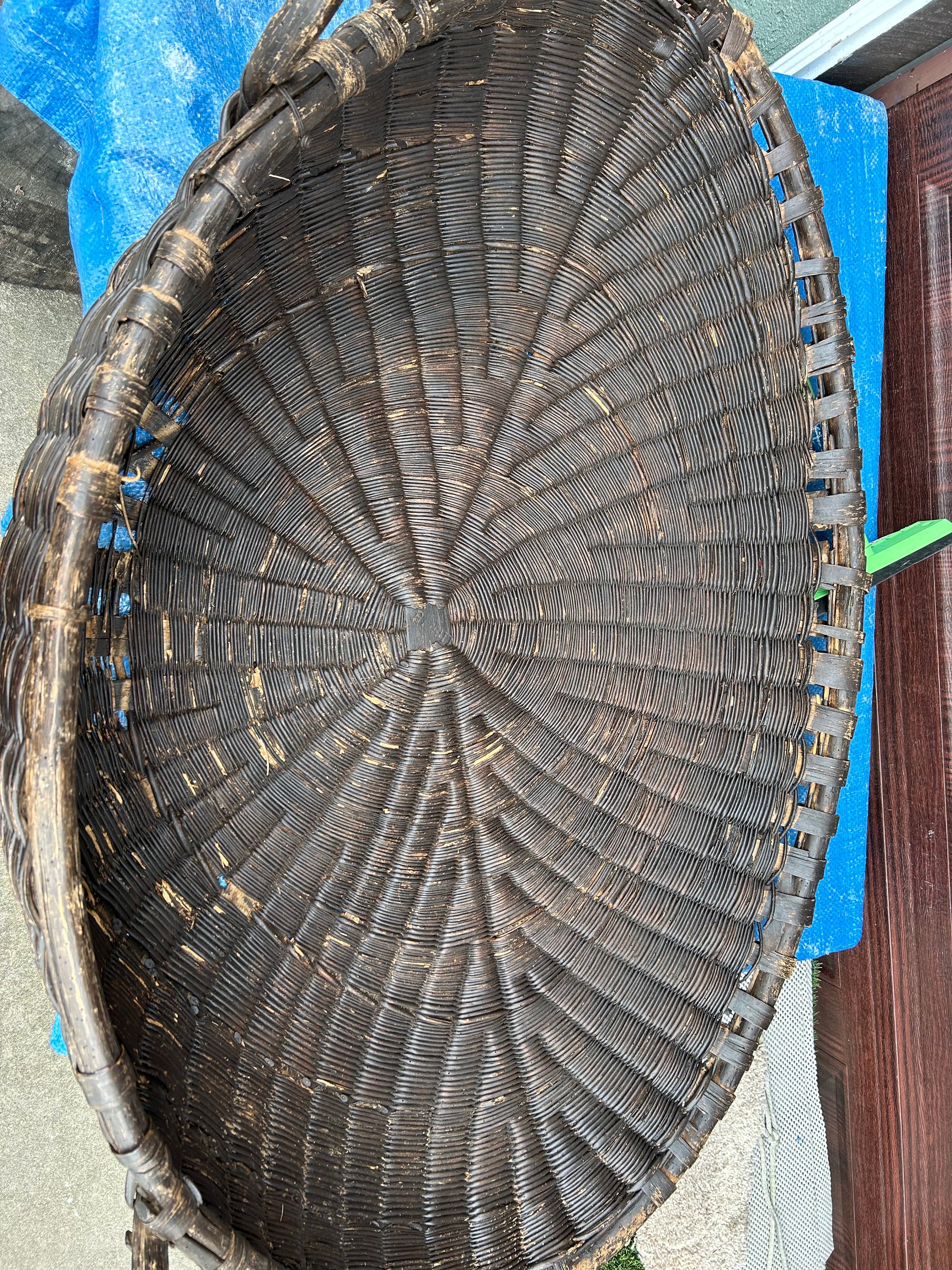 Winnowing Basket, Sifter Harvest Basket Wicker Shell Shaped Wall ...