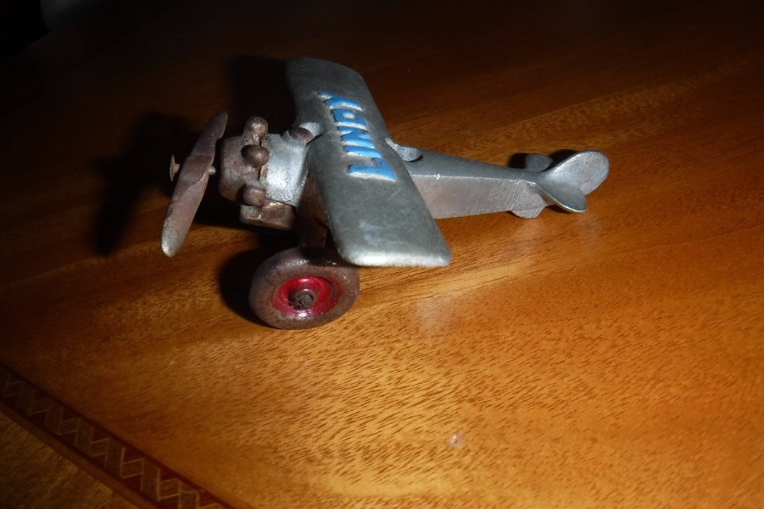 1930's Hubley lindy Cast Iron Toy Plane - Etsy