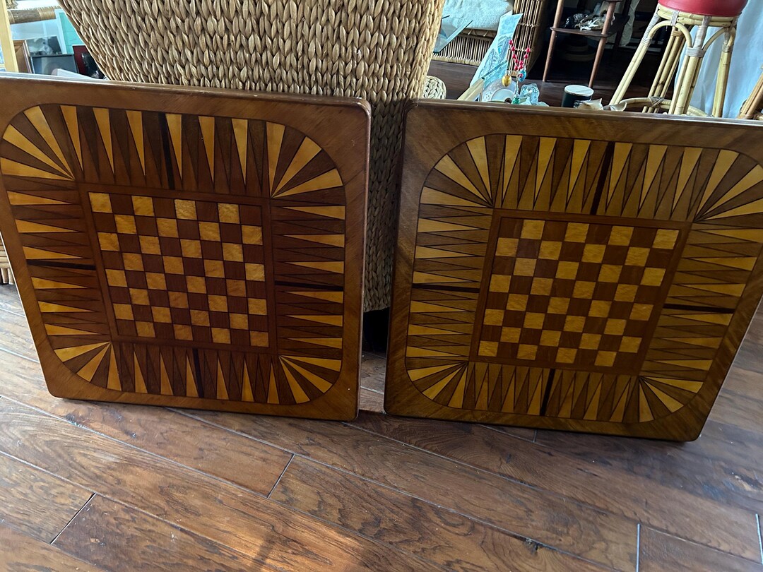 Backgammon/checkers Wood Folding Game Tables December 1959 Leon Ripley ...