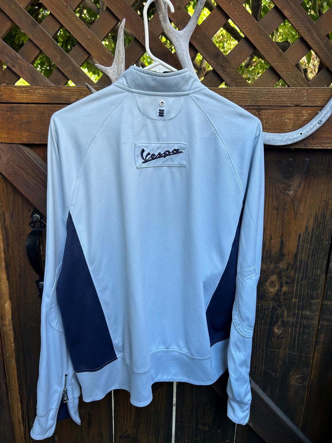 Vespa Track Jacket Adidas Powder Blue and Blue Large Reinforced Elbows ...
