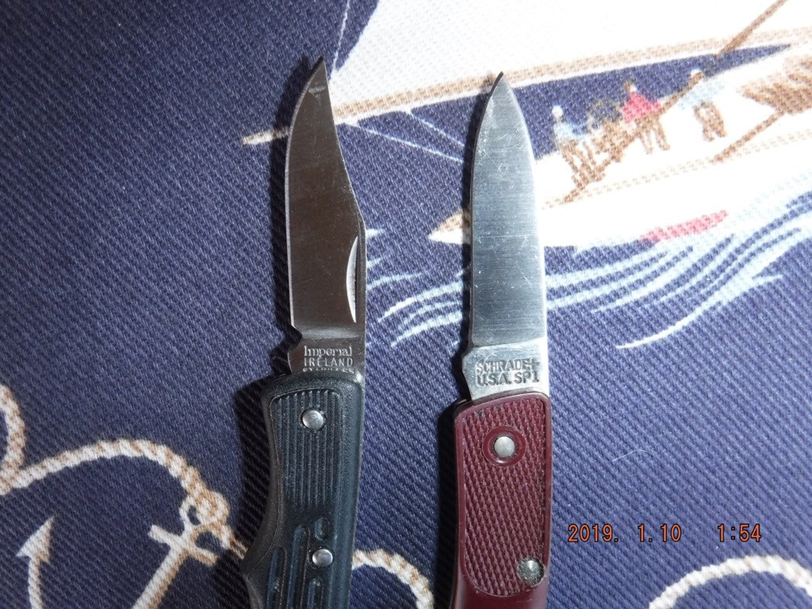 Schrade USA SP1 Nighthawk Knife Maroon and Imperial Ireland Lockback ...