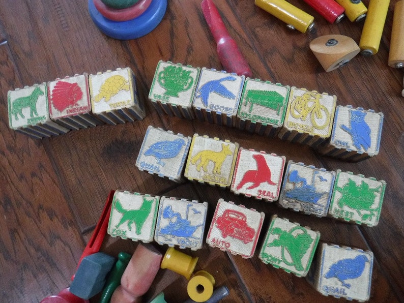 Holgate Pull Toys Misc Pieces Building Blocks - Etsy