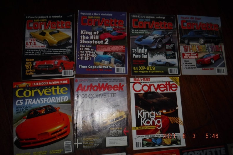Corvette Magazines Vintage Various Magazines and Editions Lot of 18 ...