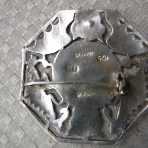 Peruvian Brooch Sterling Silver Faro Woman Octigon - Etsy