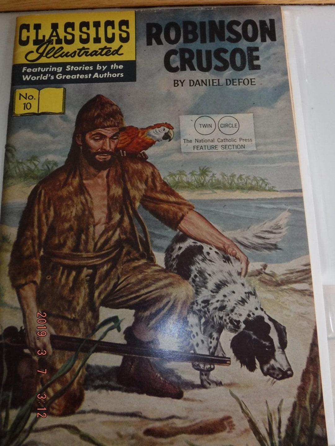 Robinson Crusoe Classics Illustrated Reissue 1968 No. 10 No Cover Price ...